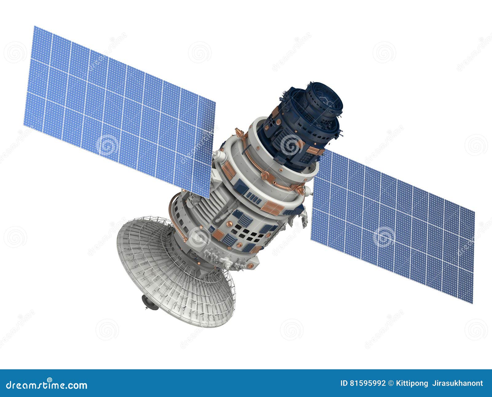 Satellite stock photo. Image of science, radiant, panel - 81595992