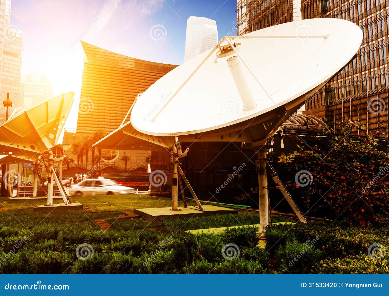 Satellite dish stock photo. Image of channels, mobile - 31533420