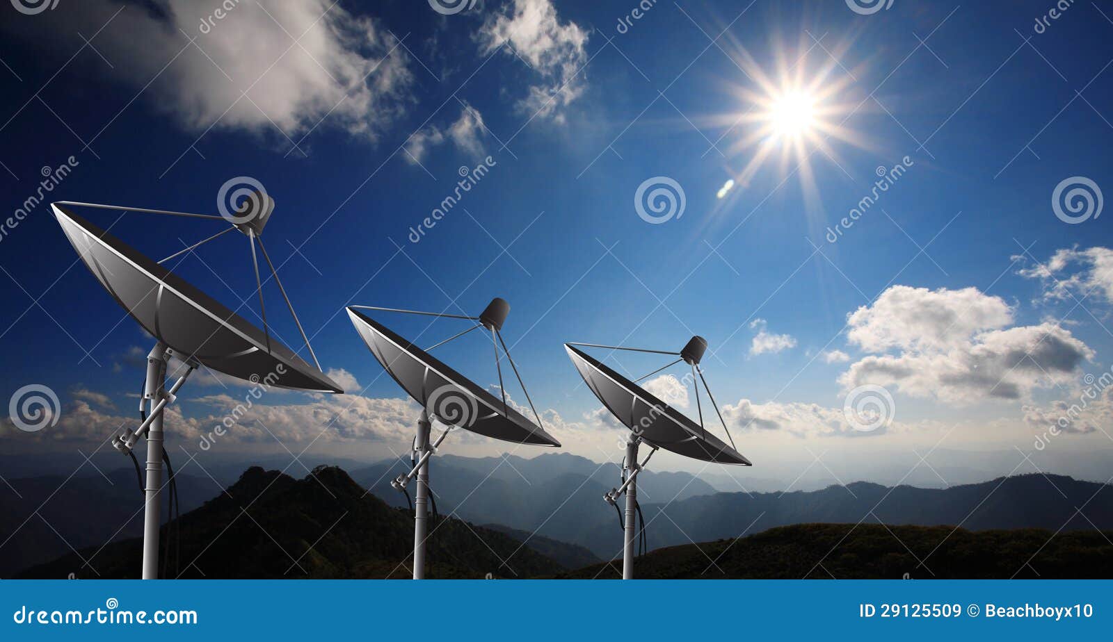 Satellite dish antennas stock image. Image of independent - 29125509