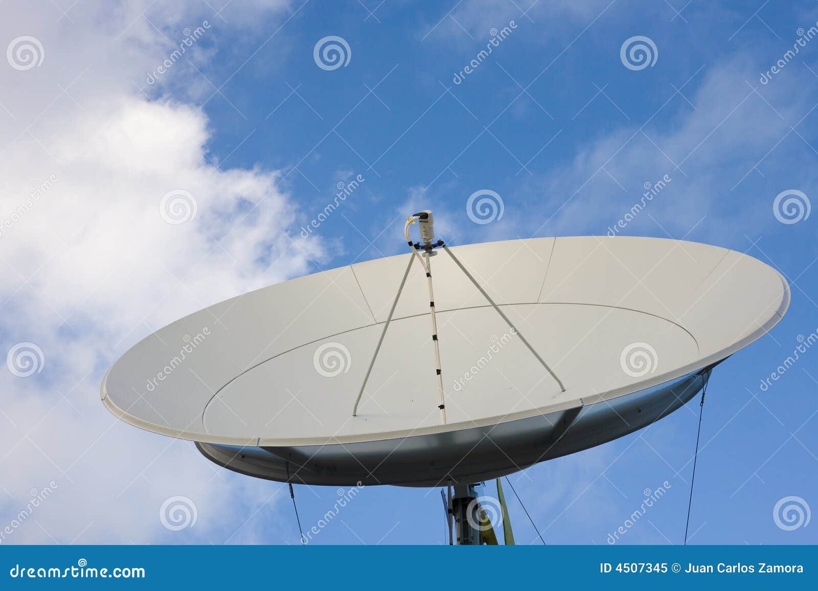 Satellite dish on blue sky stock image. Image of military - 4507345