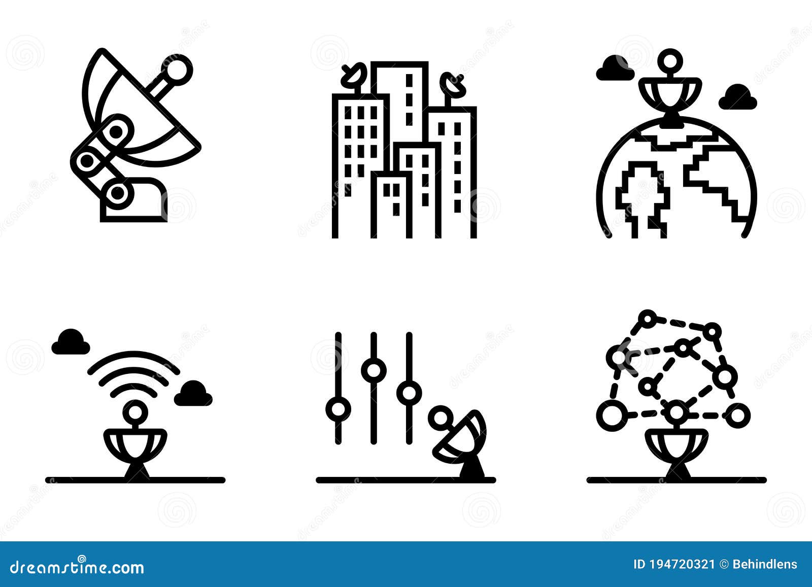 Satellite Dish Cloud Computing And Edge Computing, Communication ...