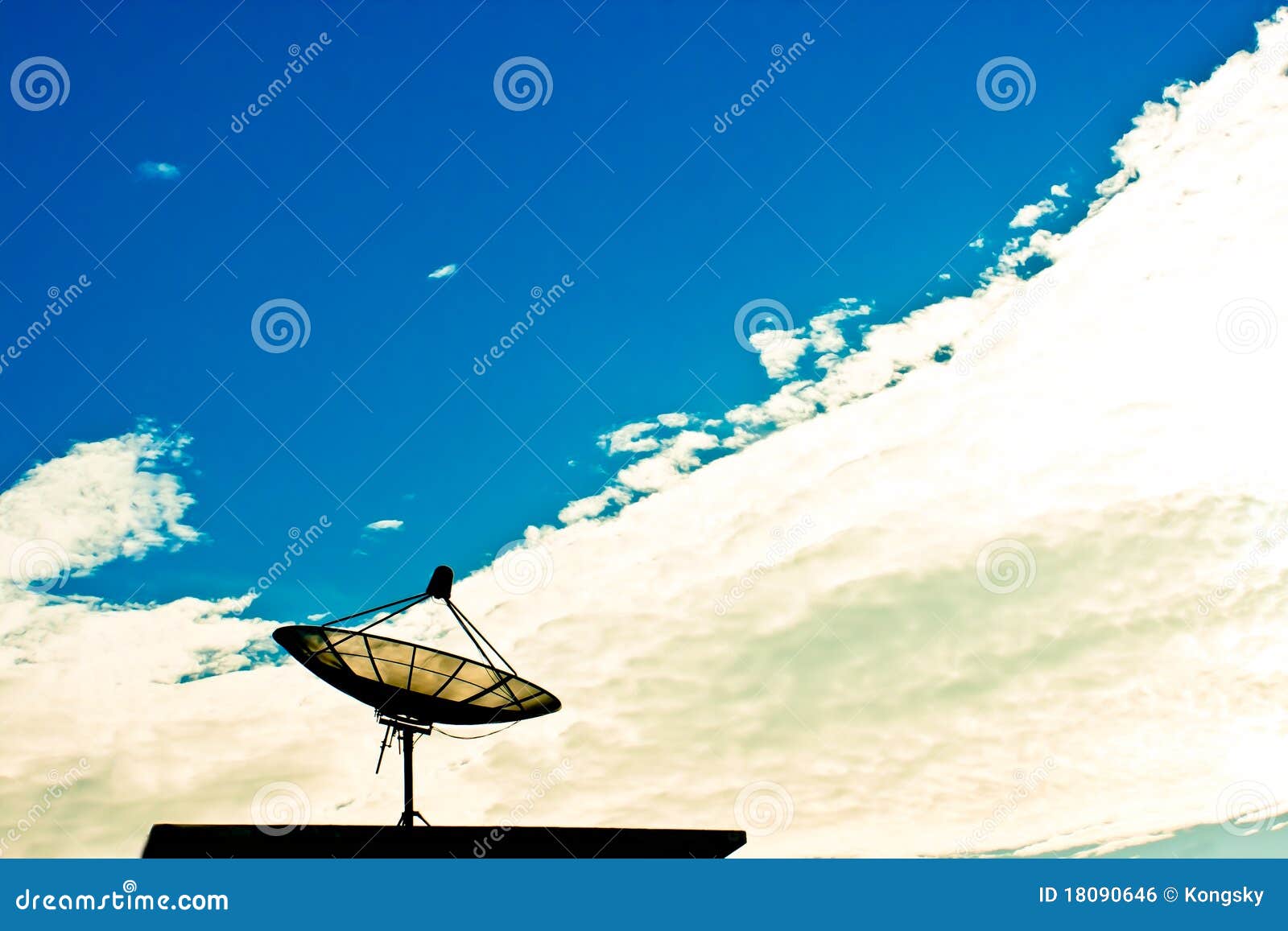 Satellite Dish with Cloud and Sky Stock Photo - Image of space, link ...
