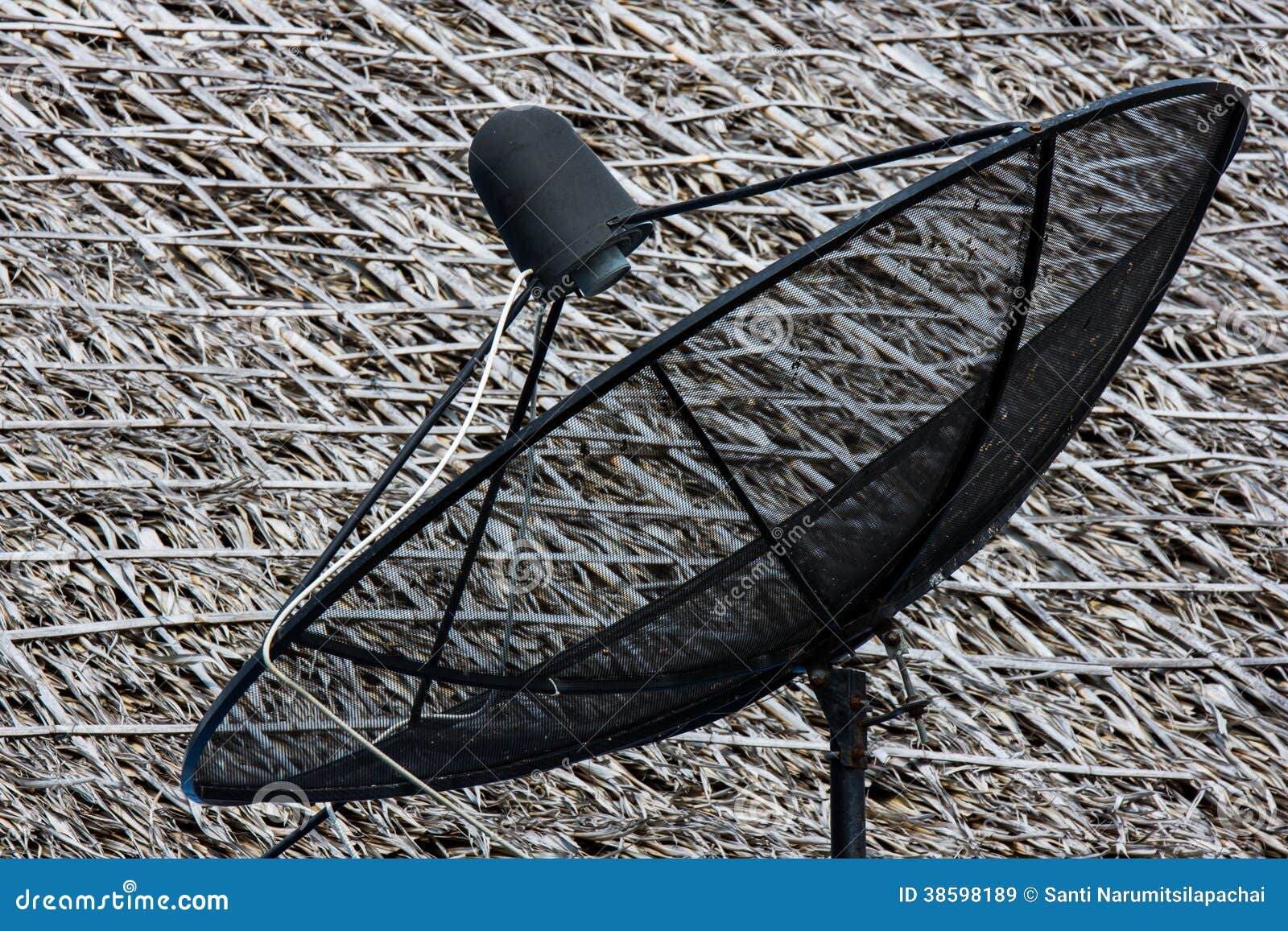 Satellite Dish in Countryside Stock Image - Image of rustic, digital ...