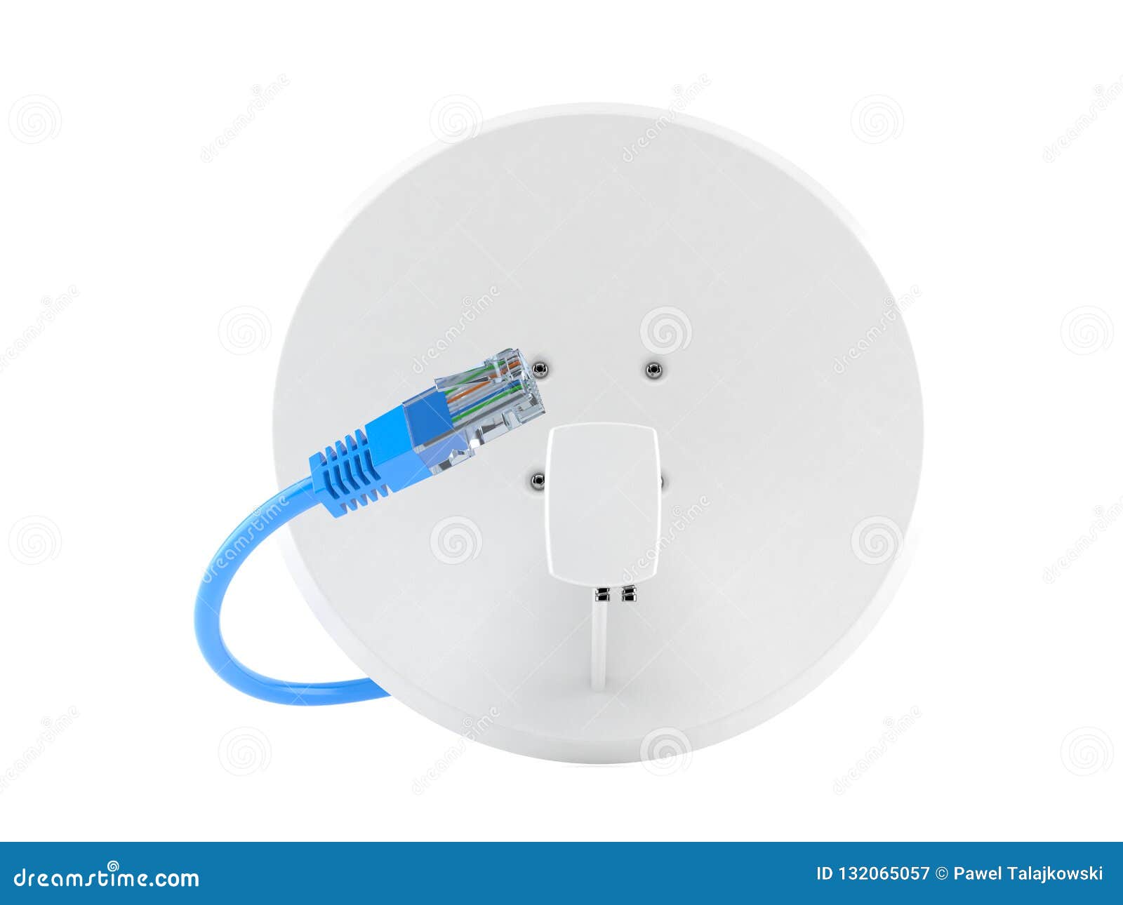 Satellite Dish with Network Cable Stock Illustration - Illustration of ...