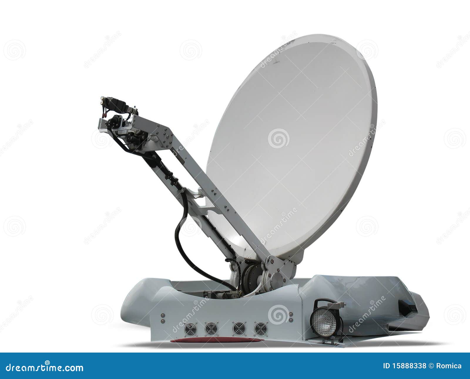 Satellite Dish Parabolic Antenna Isolated on White Stock Photo - Image ...