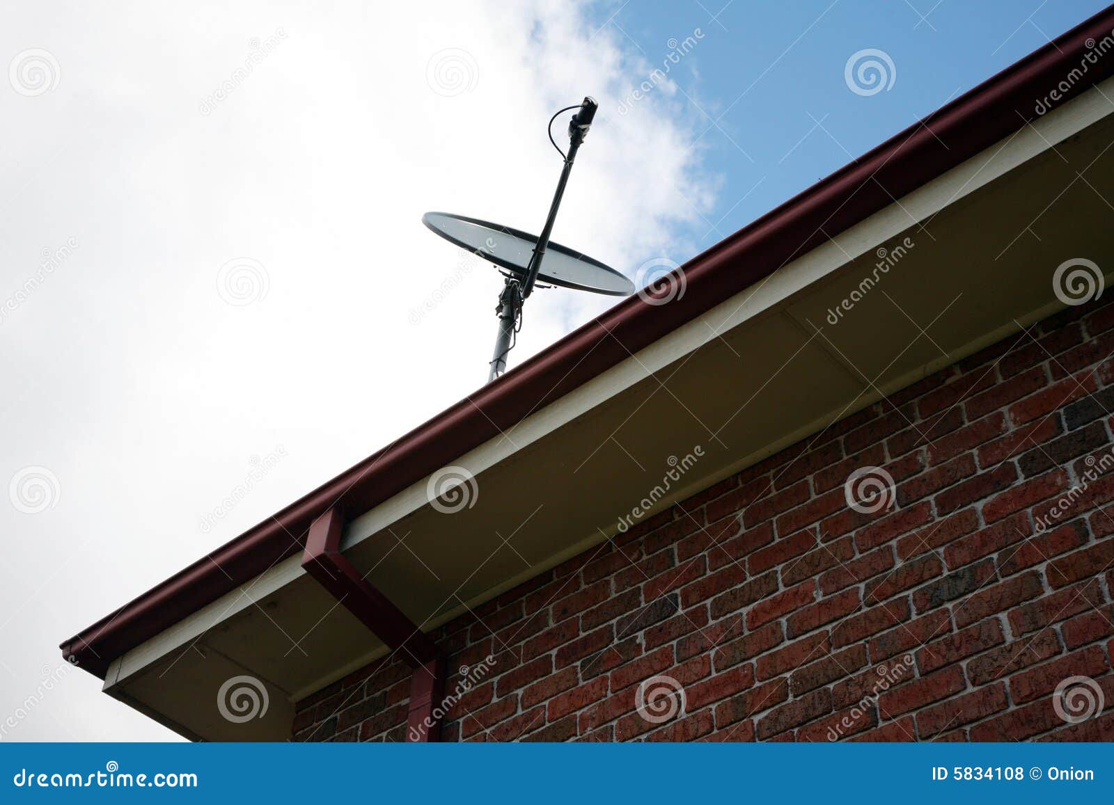 Satellite dish on the roof stock photo. Image of technology - 5834108