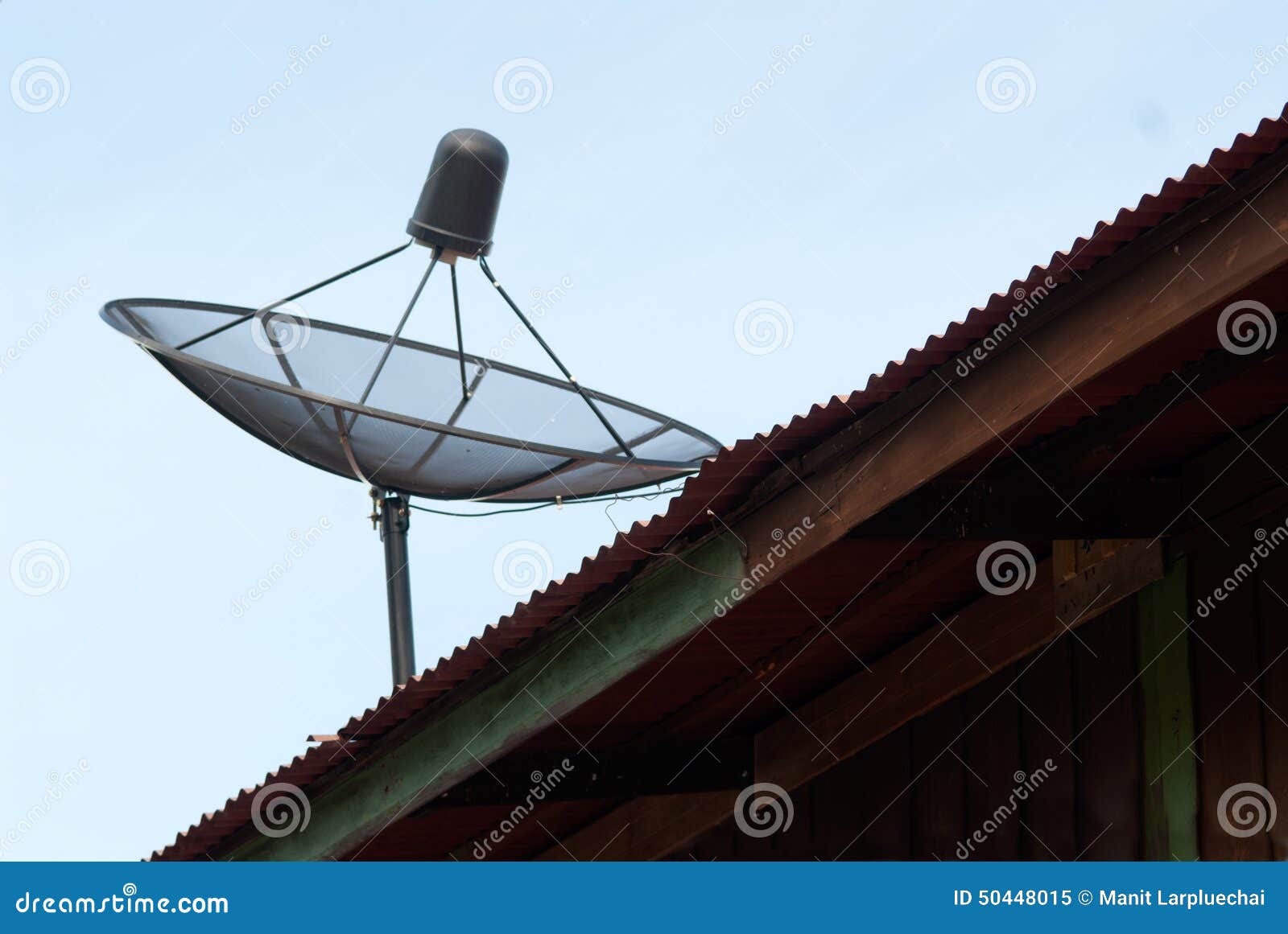 Satellite dish on roof. stock image. Image of snoop, program - 50448015