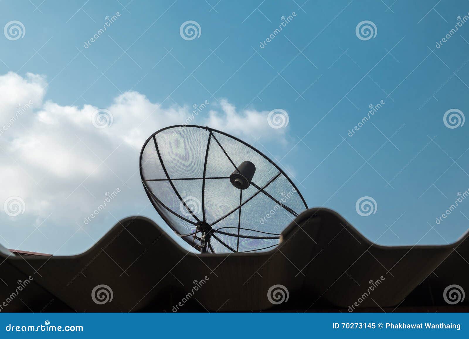 Satellite Dish with Sky Background Stock Image - Image of internet ...