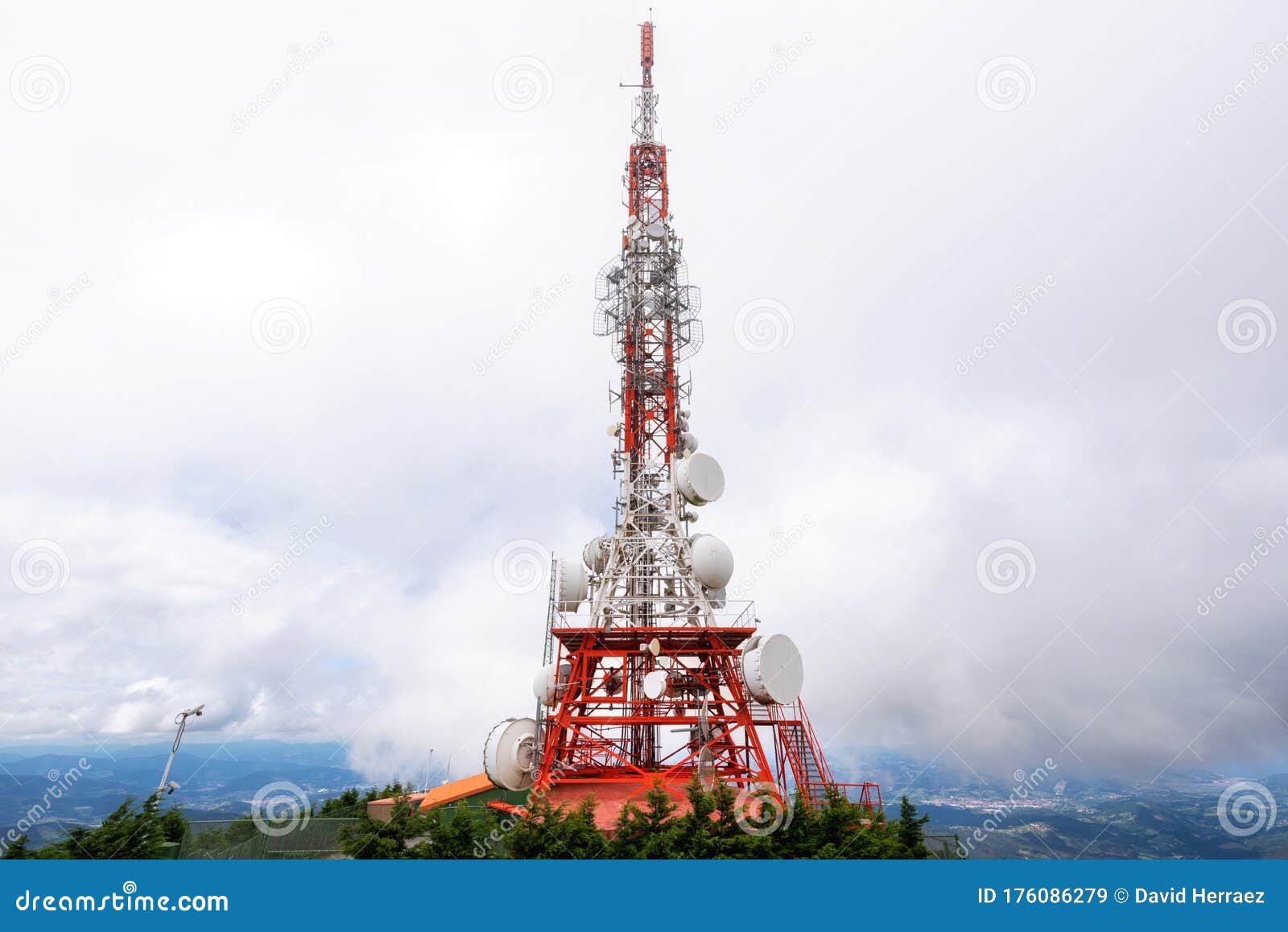 Satellite Dish Telecom Network Antenna. Stock Image - Image of ...