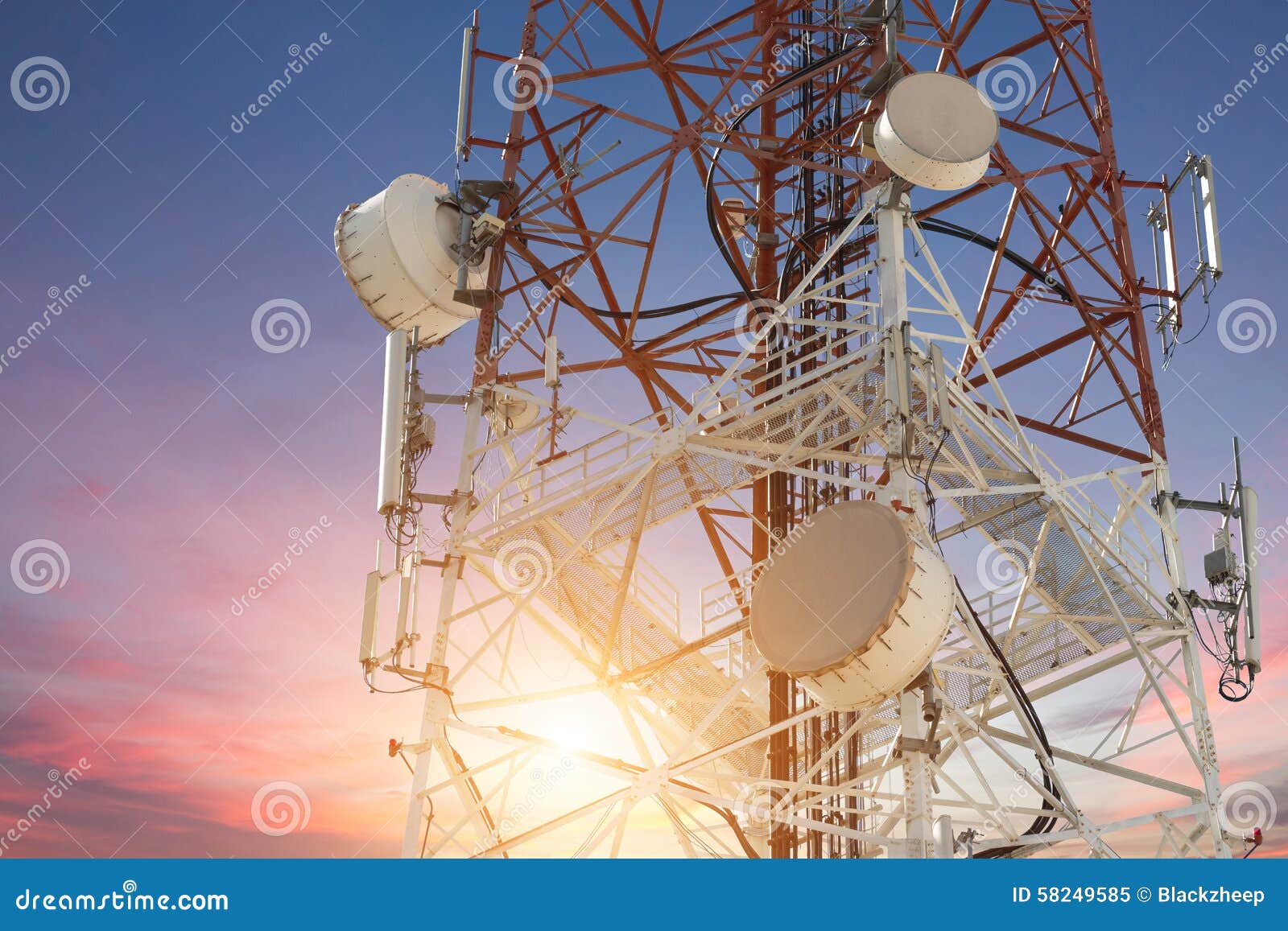 525 Dish Telecom Tower Sunset Stock Photos - Free & Royalty-Free Stock ...