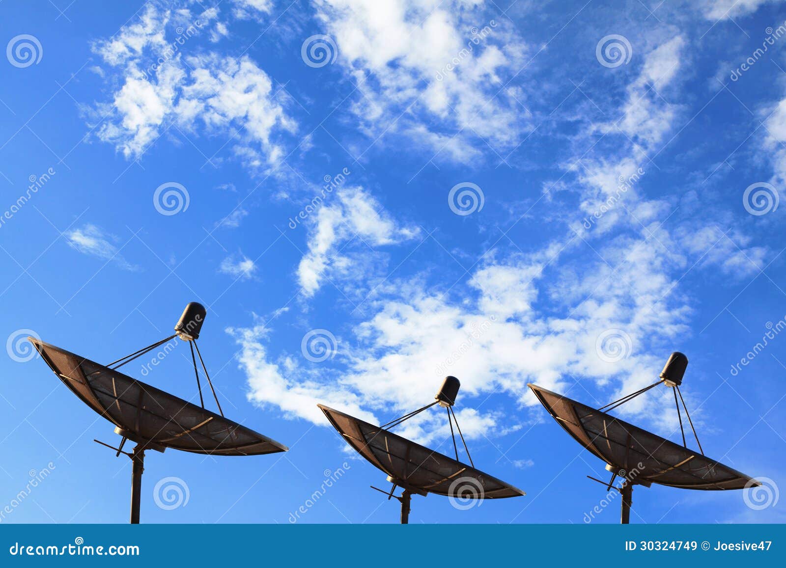 Satellite Dish Transmission Data Stock Image - Image of receiver, power ...