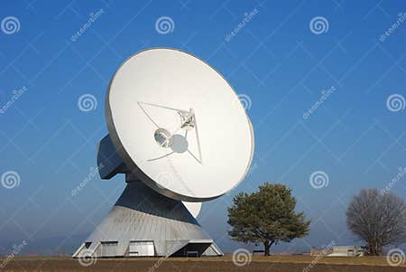 Satellite dish with trees stock image. Image of television - 2561257