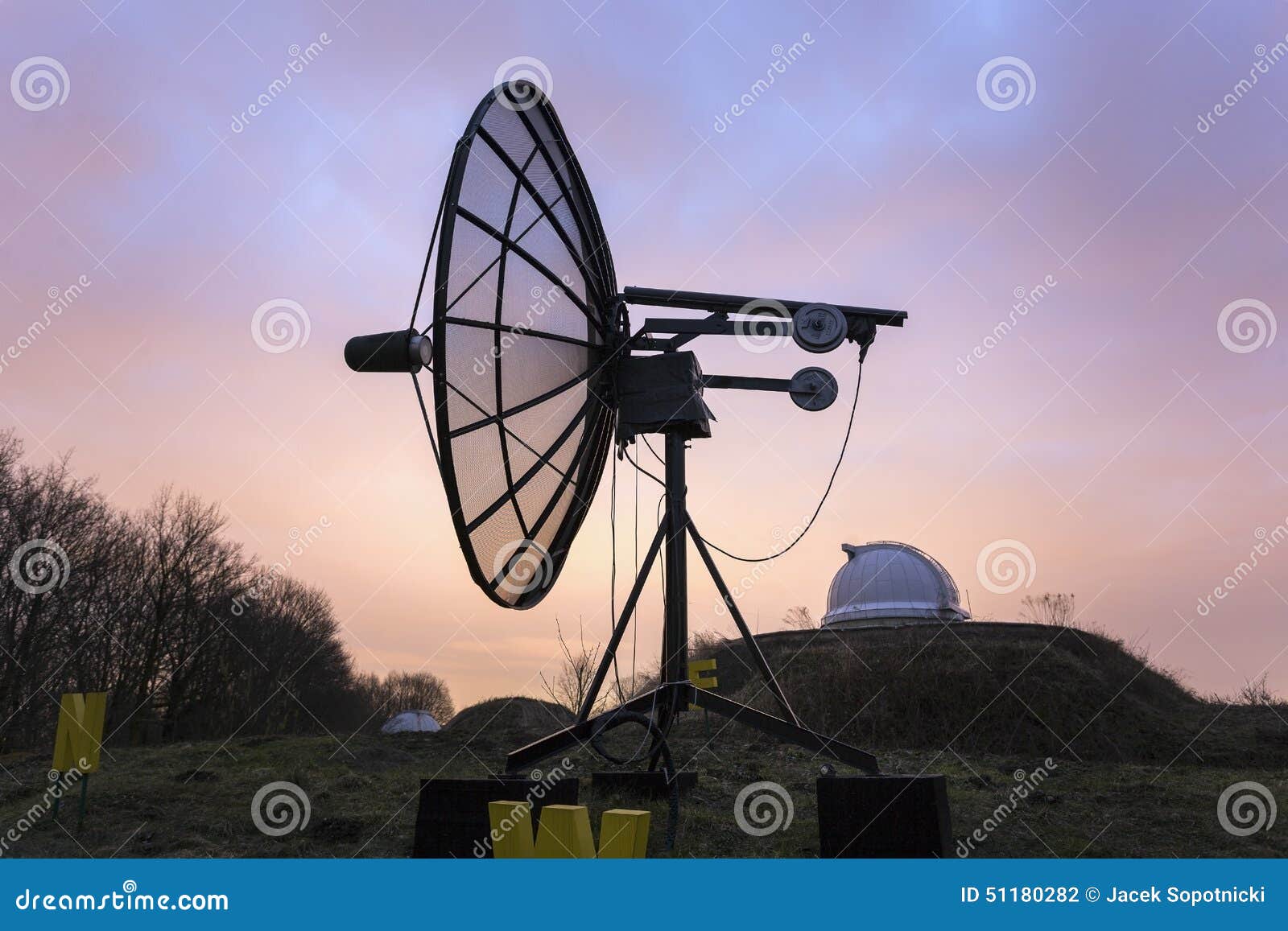 Satellite Dish Used in an Astronomical Observatory. Stock Photo - Image ...