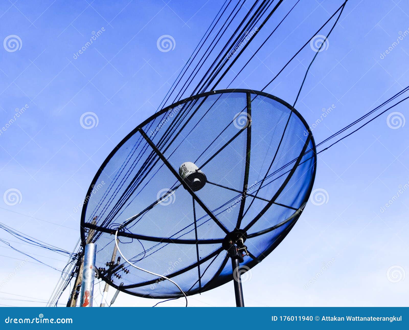 Satellite Dish for Watching Television Stock Photo - Image of ...