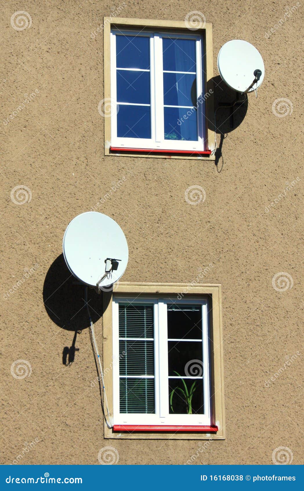 Satellite Dish at the Window Stock Photo - Image of house, construction ...