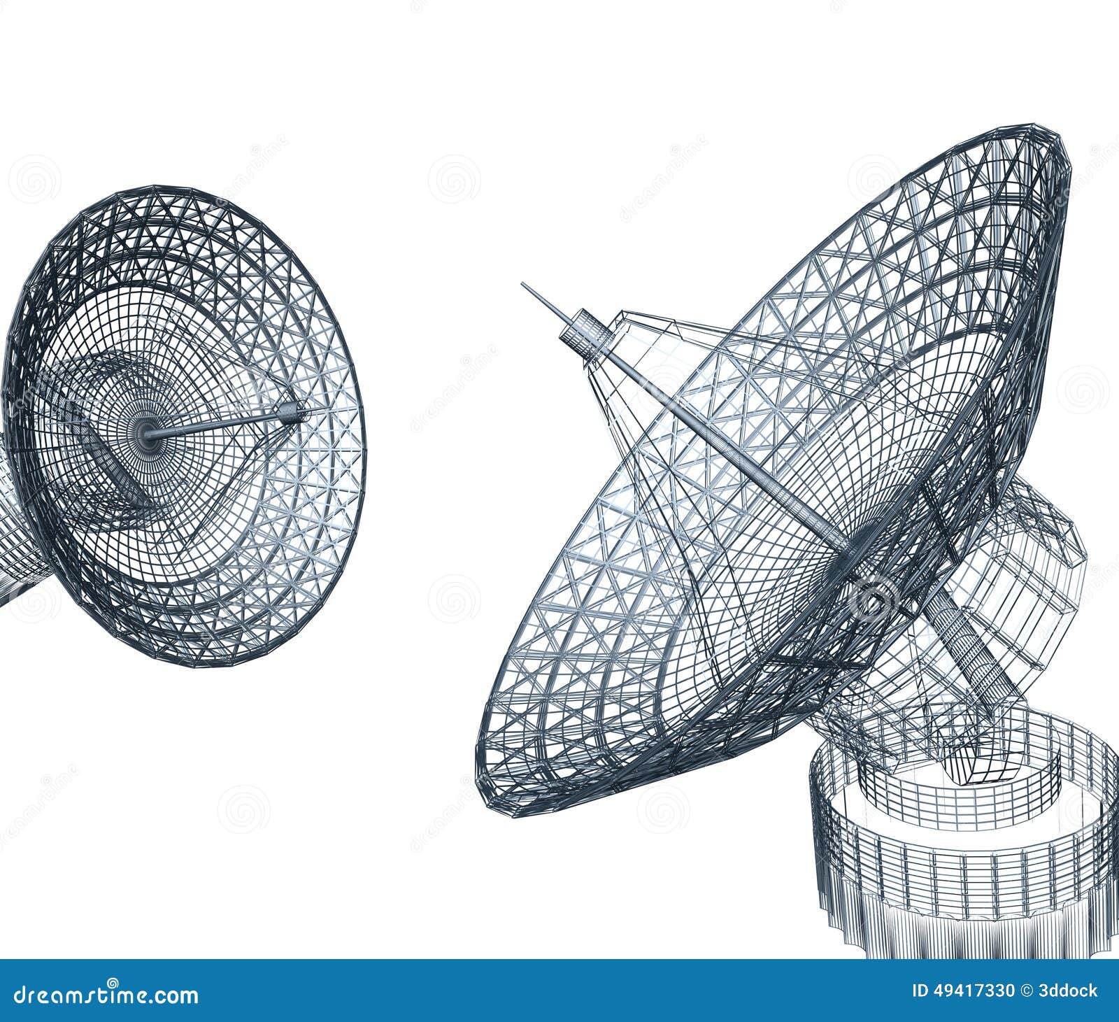 Satellite Dishes Antenna - Doppler Radar, Digital Wave And Blue ...