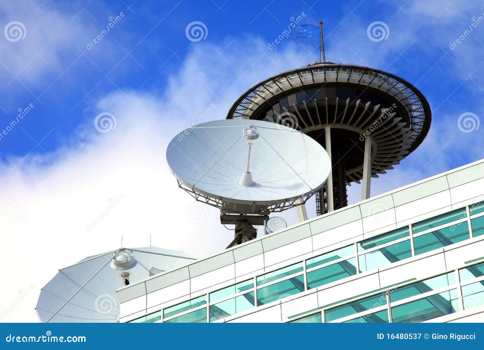 Satellite Dishes, Telecommunication Media Center. Editorial Photography ...