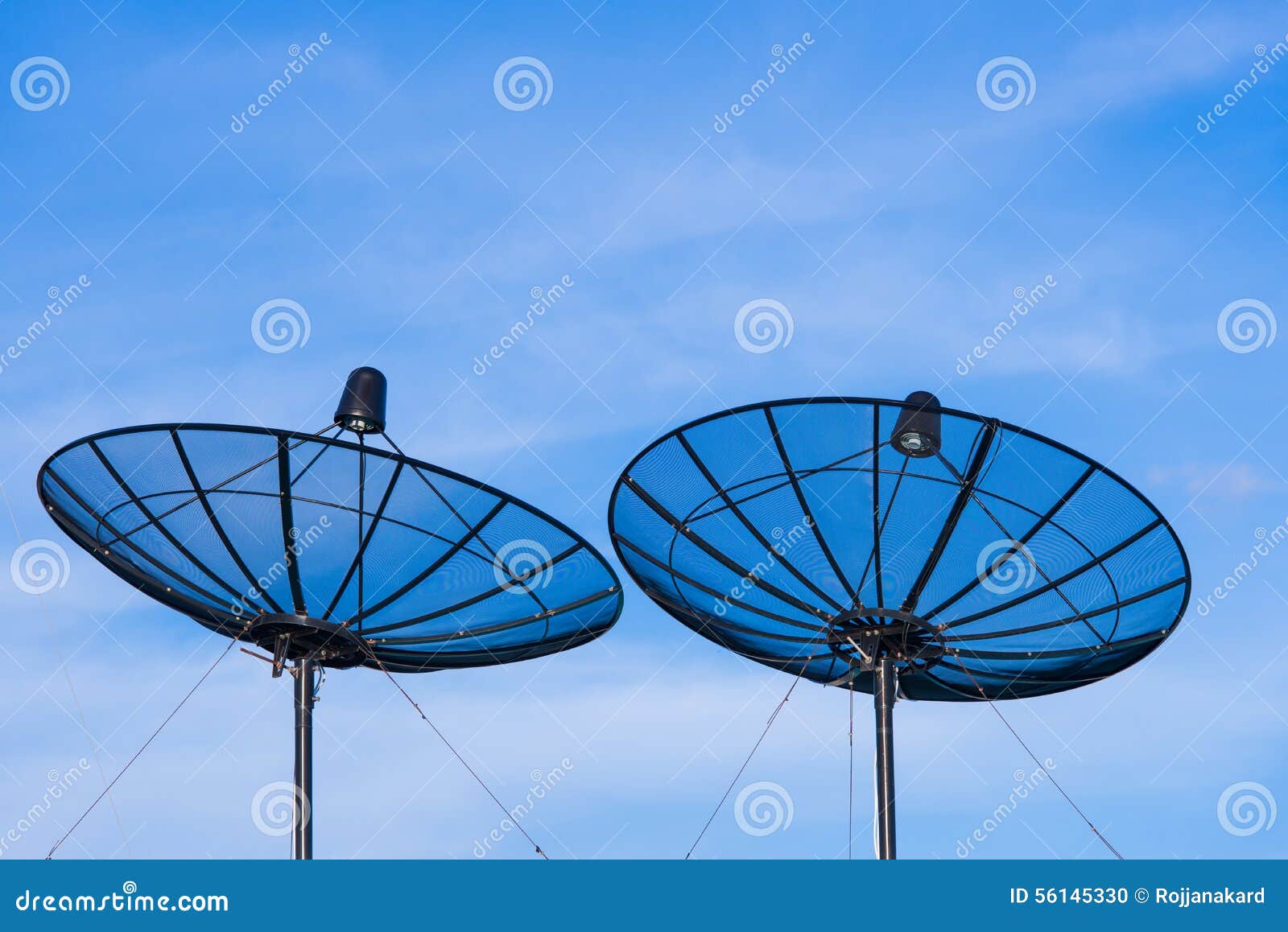 Satellite disk on root top stock photo. Image of district - 56145330
