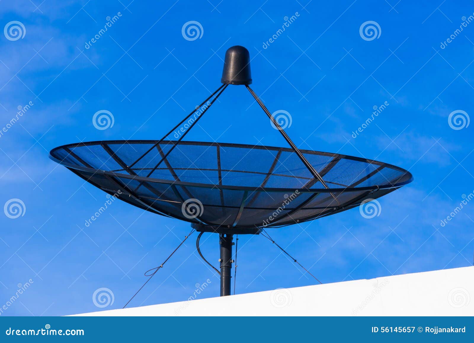 Satellite disk on root top stock image. Image of wave - 56145657