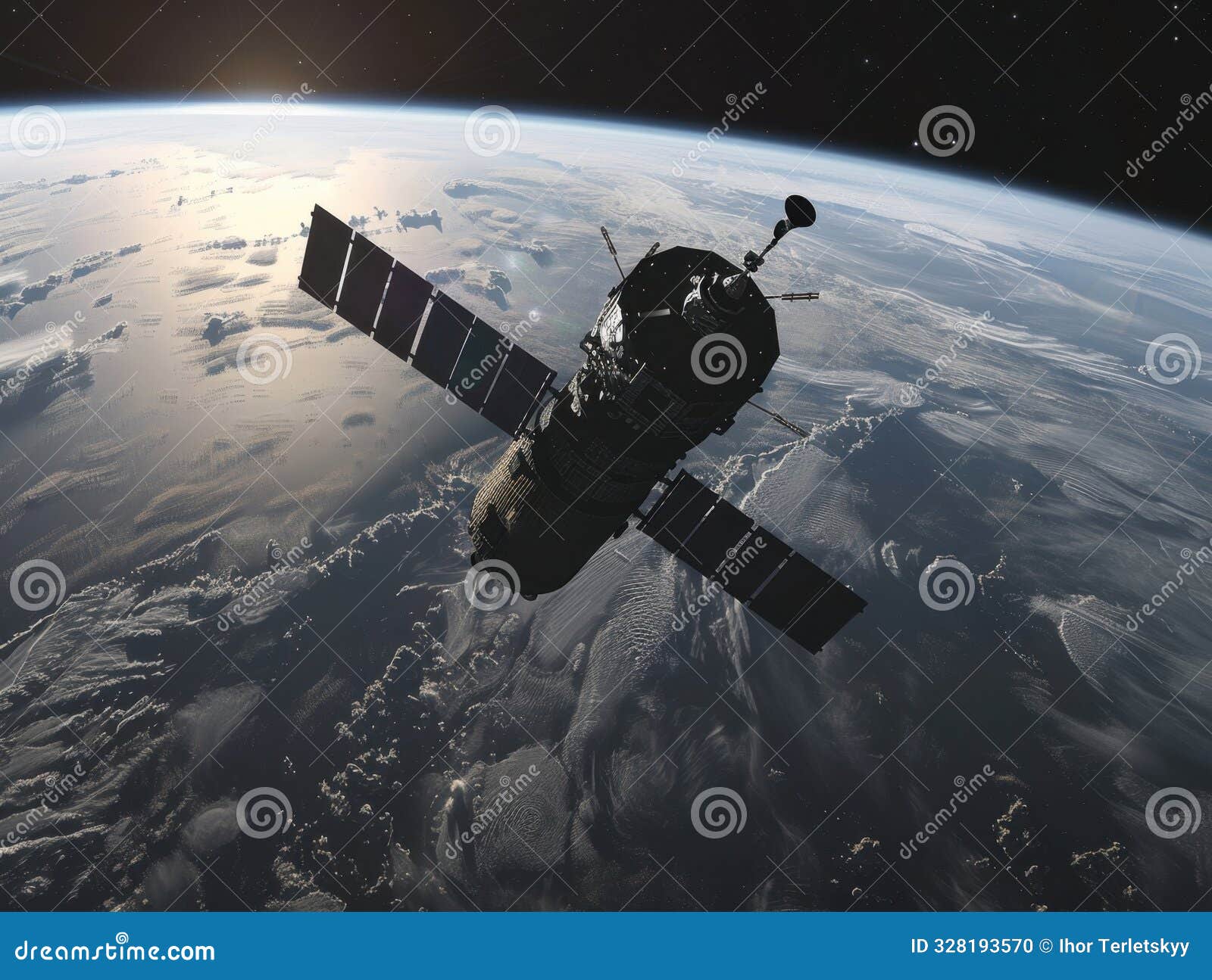 A Satellite in Earth Orbit. Satellite Above the Earth Makes ... A Satellite in Earth Orbit. Satellite Above the Earth Makes ...