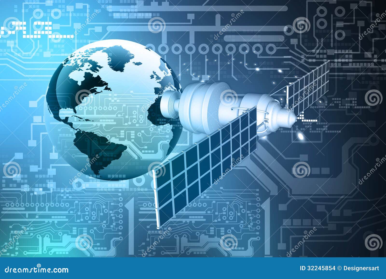 Earth From Orbit, HDRI, 3d Rendering Royalty-Free Stock Photo ...