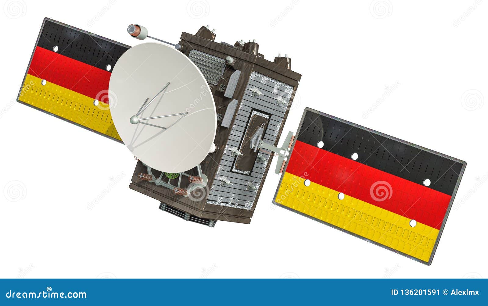 Satellite of Germany, 3D Rendering Stock Illustration - Illustration of ...