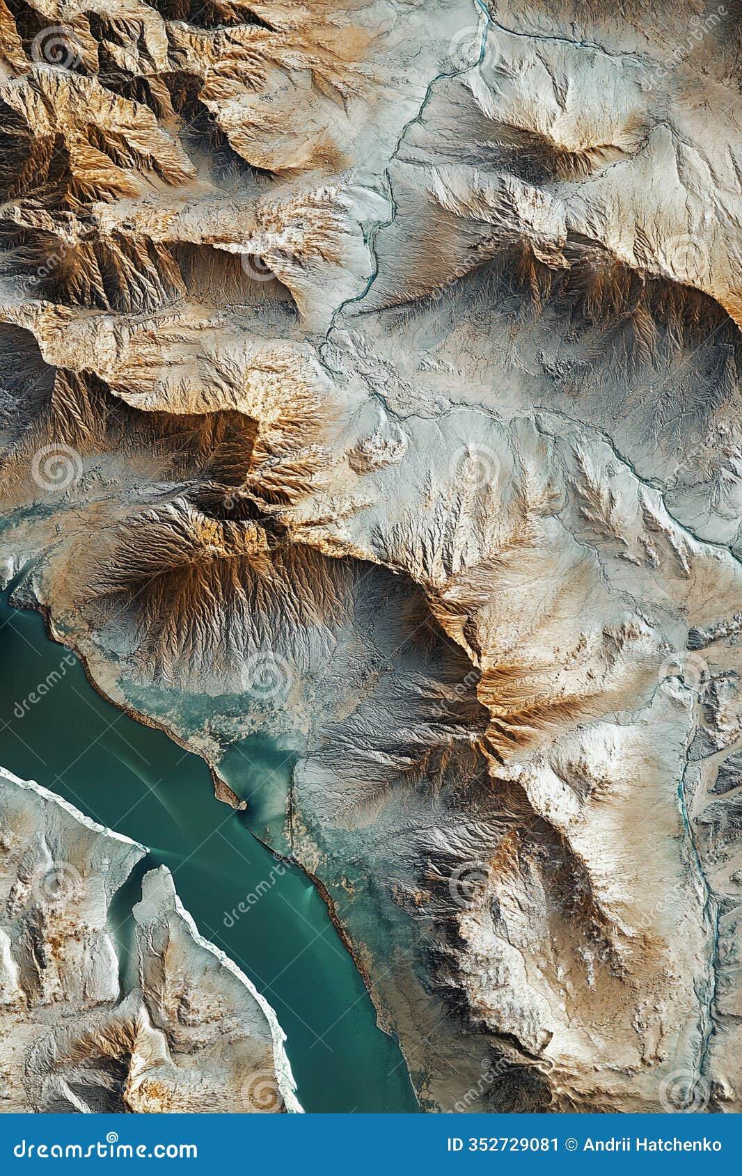 Satellite GIS Map of a Delta System Displaying LiDAR Elevation Data ...