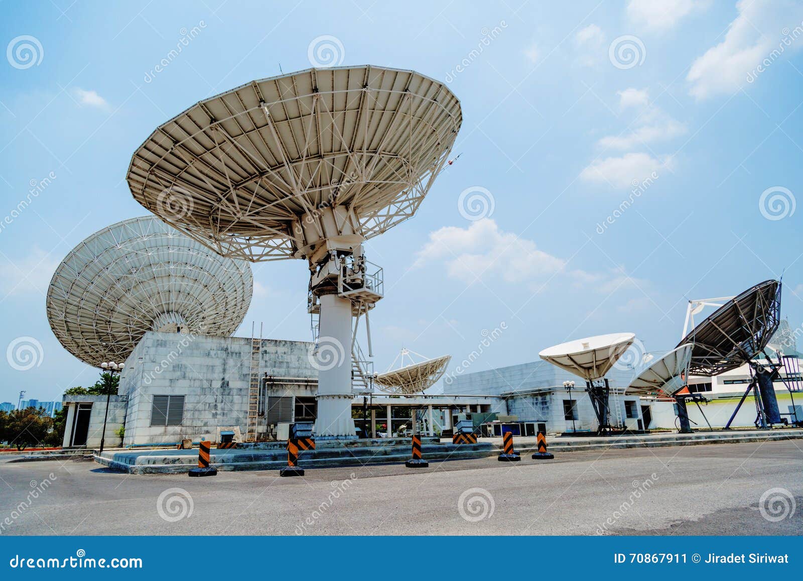 Satellite on Ground Station Stock Image - Image of countryside ...
