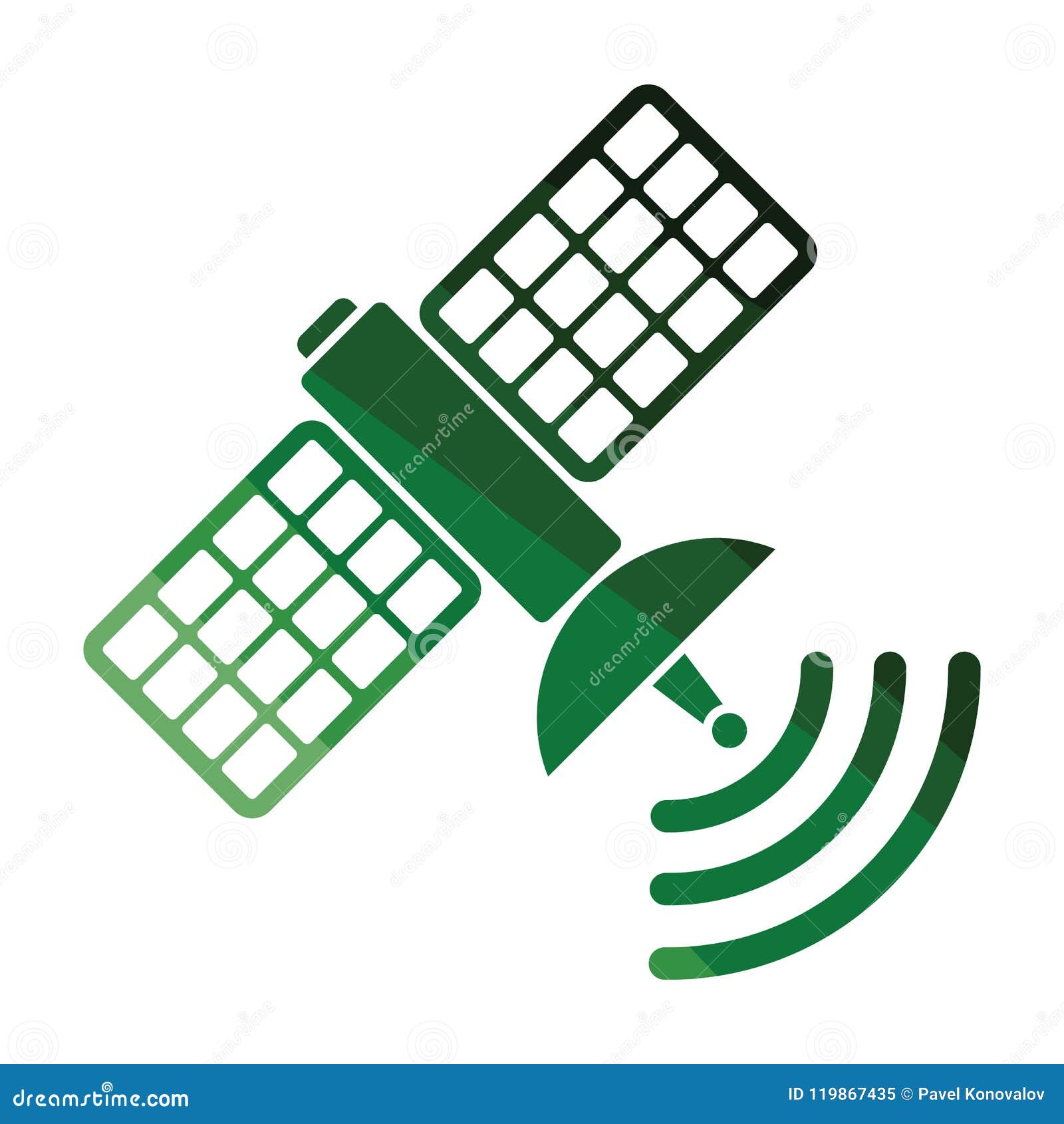 Satellite icon stock vector. Illustration of broadcasting - 119867435