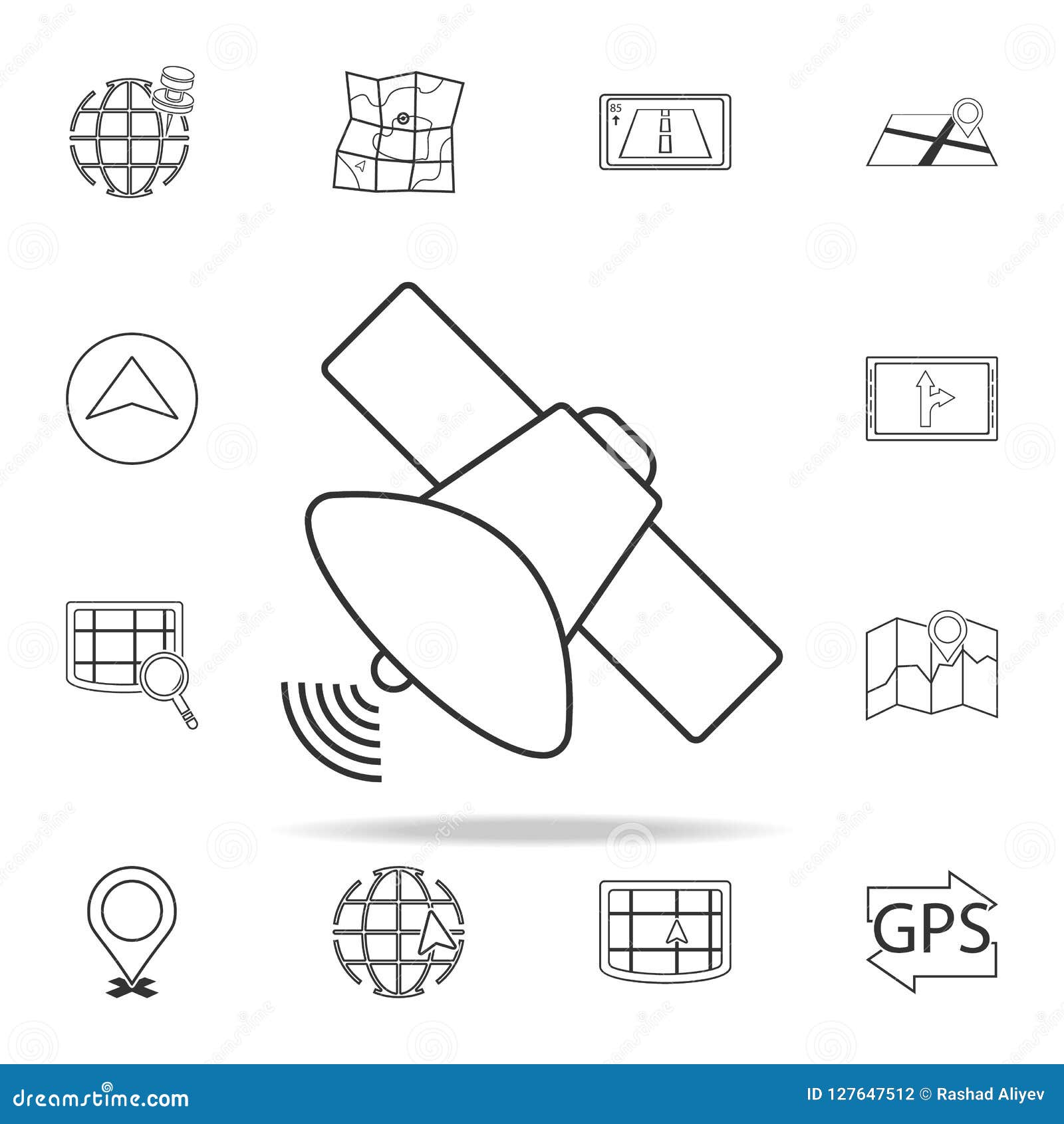 Satellite Icon. Navigation Icons Universal Set for Web and Mobile Stock ...