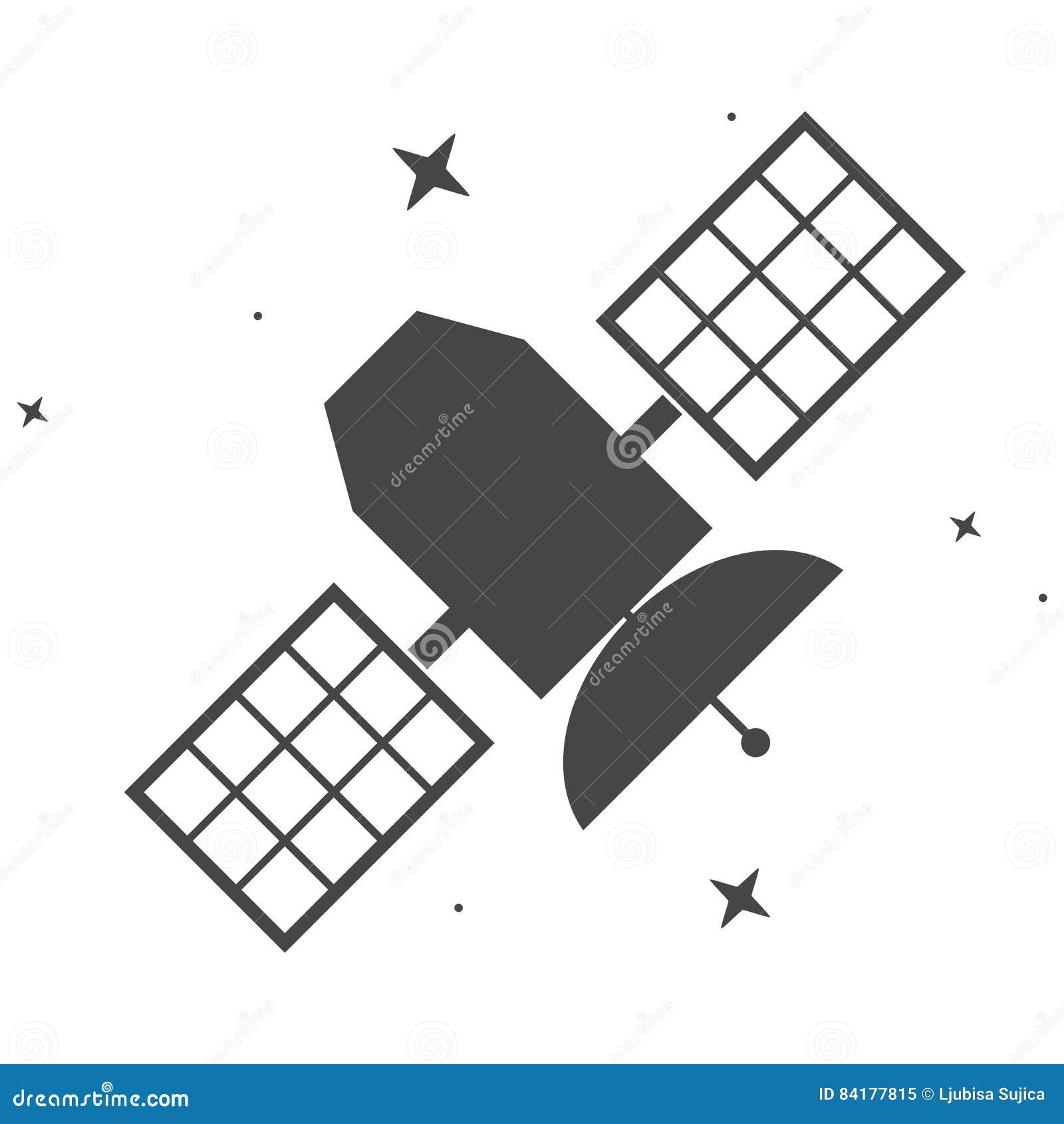 Satellite icon stock illustration. Illustration of flying - 84177815
