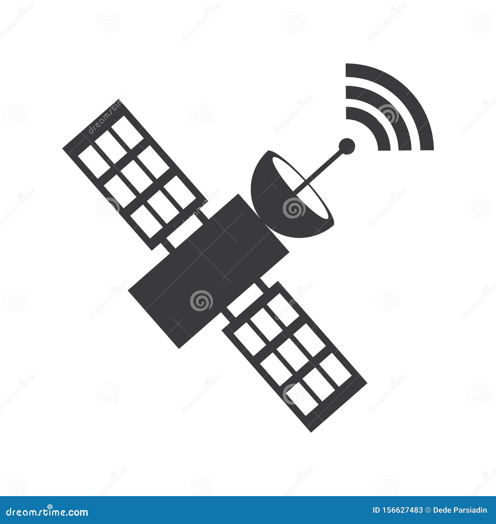 Satellite Icon, Transmission Vector Illustration Stock Vector ...