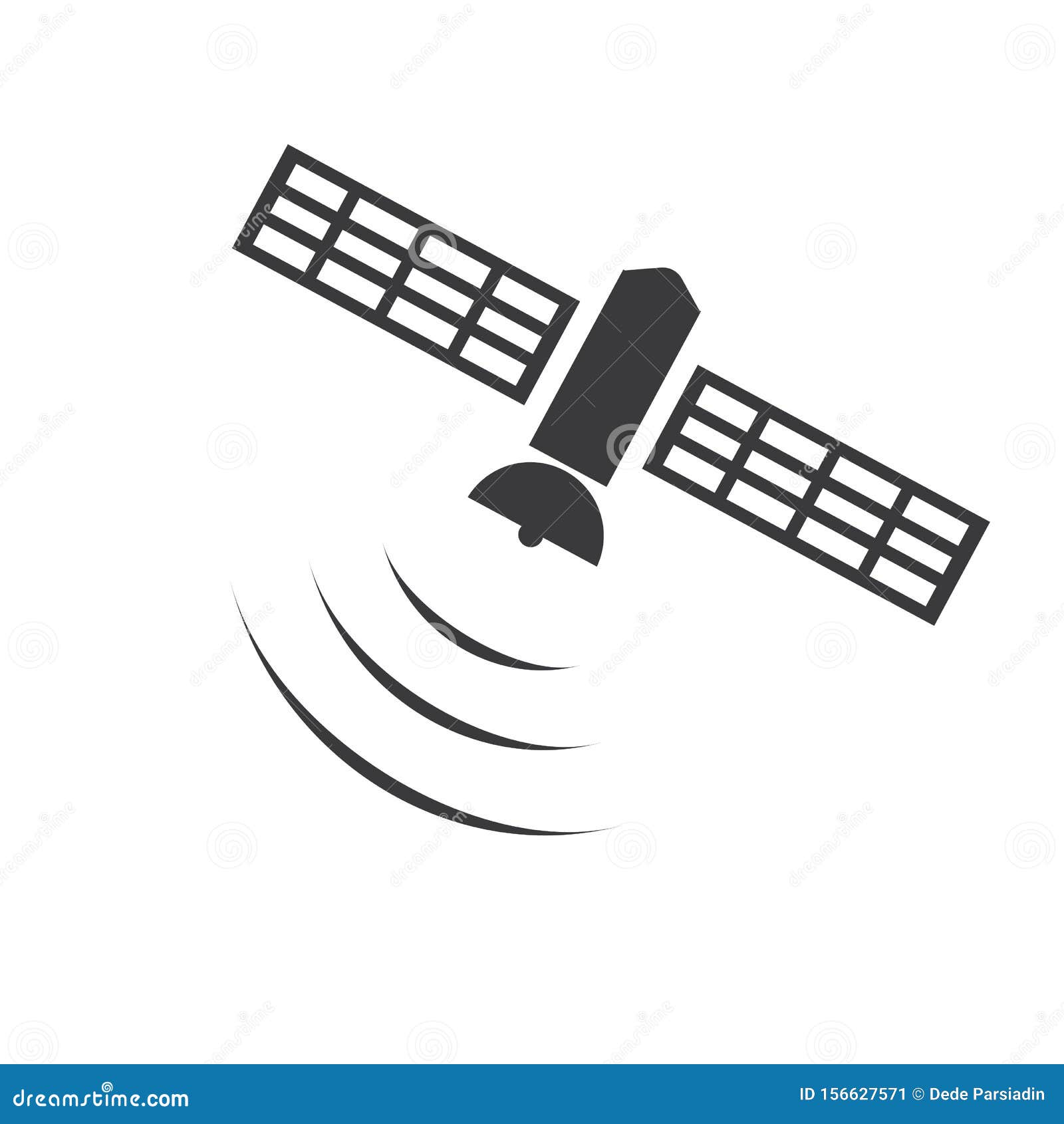 Satellite Icon, Transmission Vector Illustration Stock Vector ...
