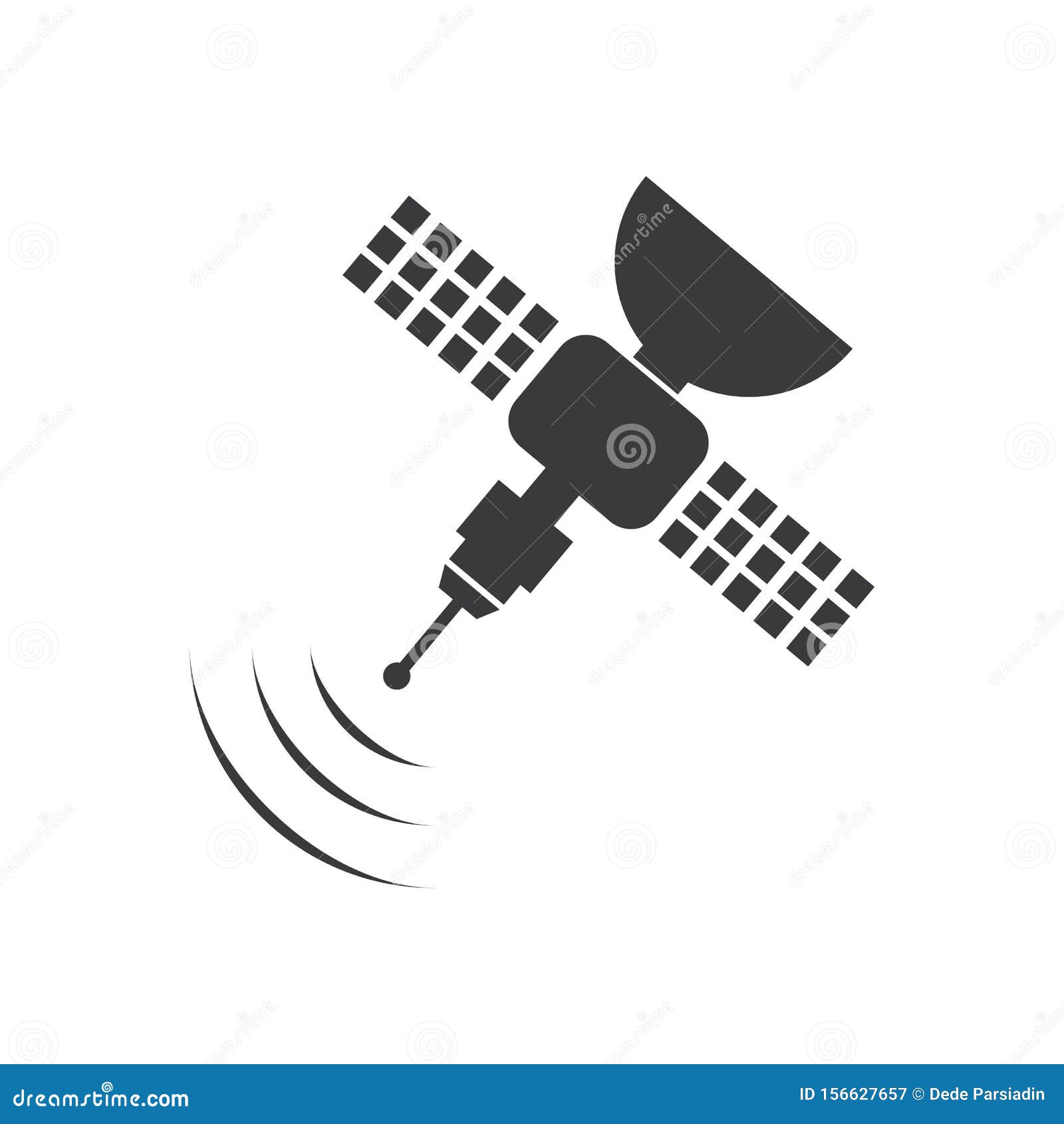 Satellite Icon, Transmission Vector Illustration Stock Vector ...