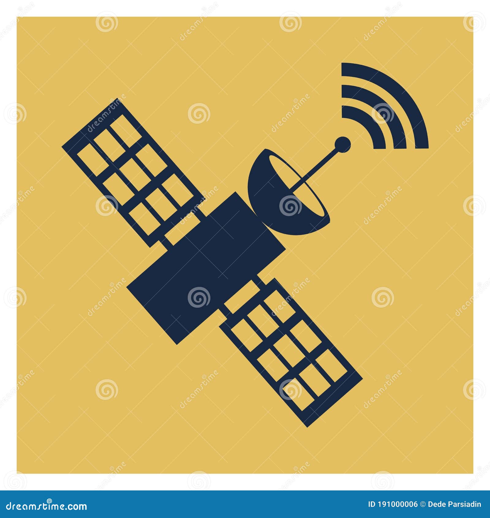 Satellite stock vector. Illustration of television, technology - 191000006