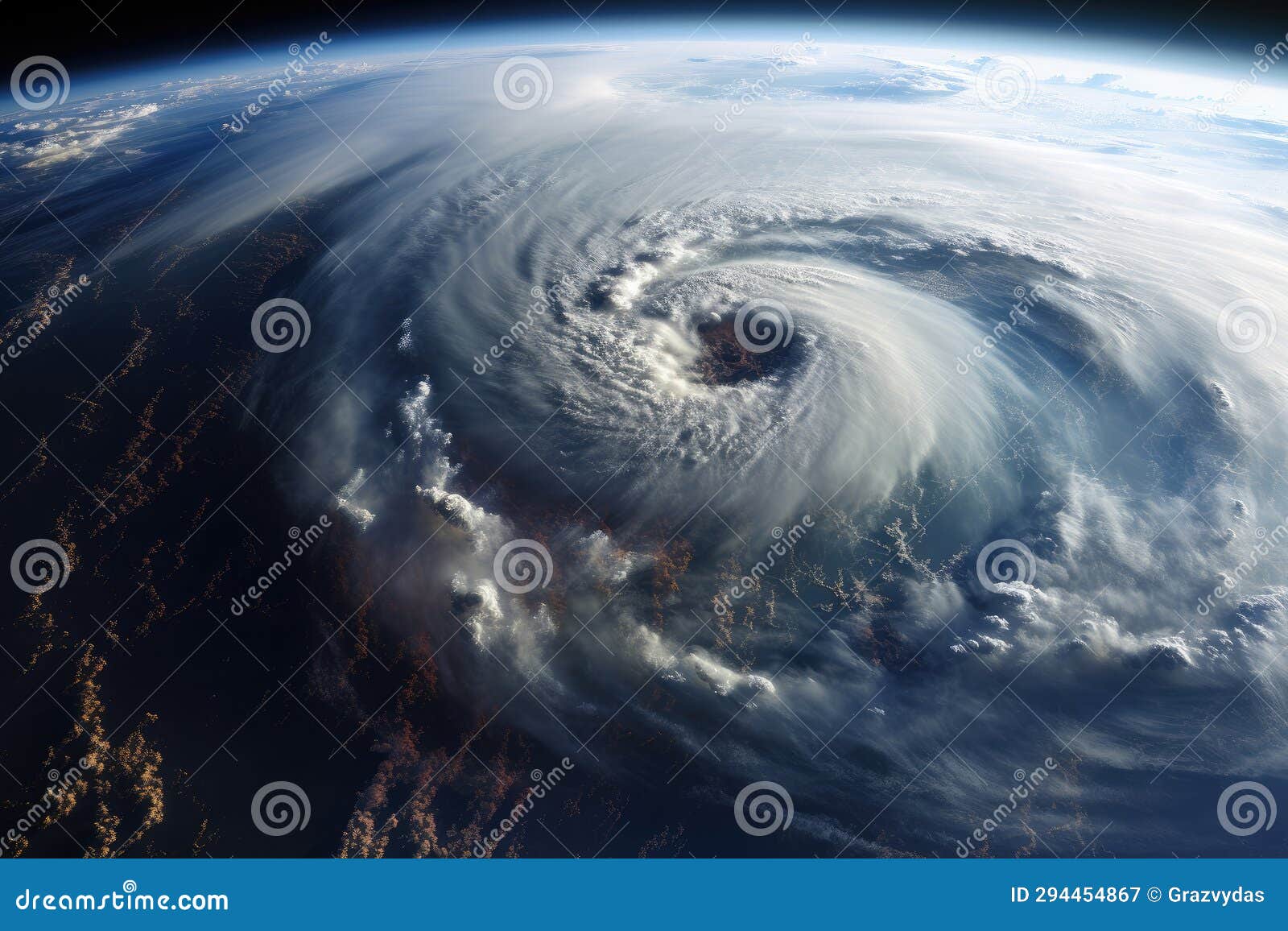 Satellite Image of the Hurricane Also Called Tornado or Typhoon Seen ...