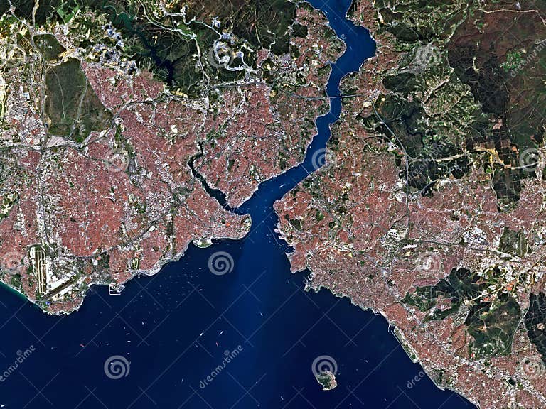 Satellite Image of Istanbul Stock Image - Image of structure, turkey ...