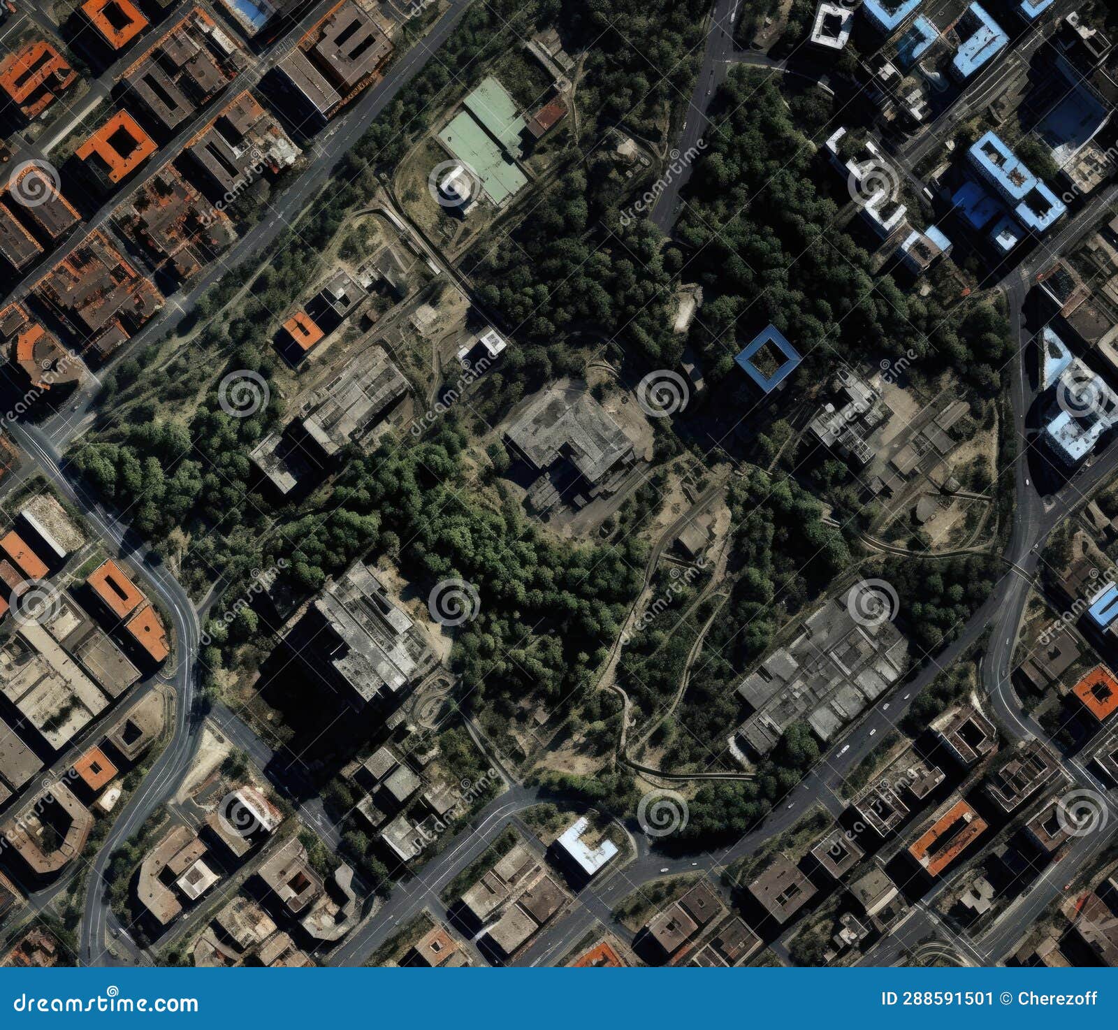 Satellite Image of the Map of the Area Stock Image - Image of study ...