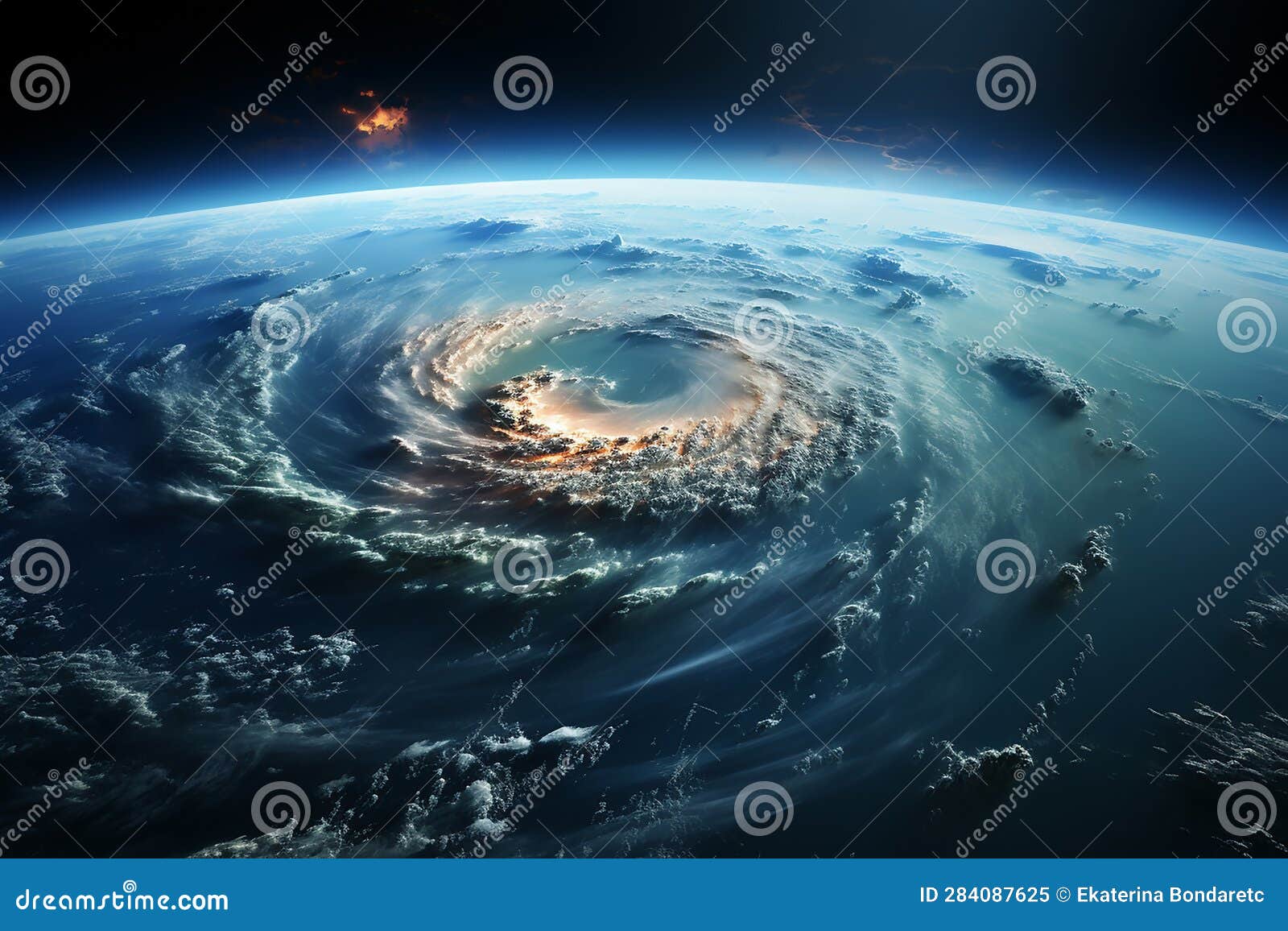 Satellite Image from Space of a Tropical Storm - Hurricane, Cyclone or ...