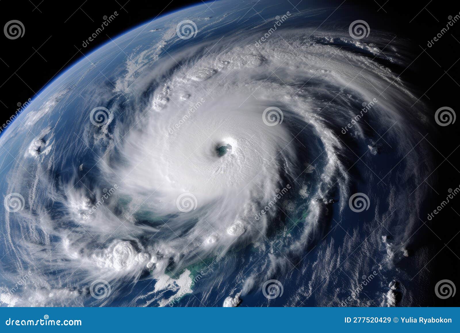 Satellite Image Storm Climate. Generate Ai Stock Illustration ...