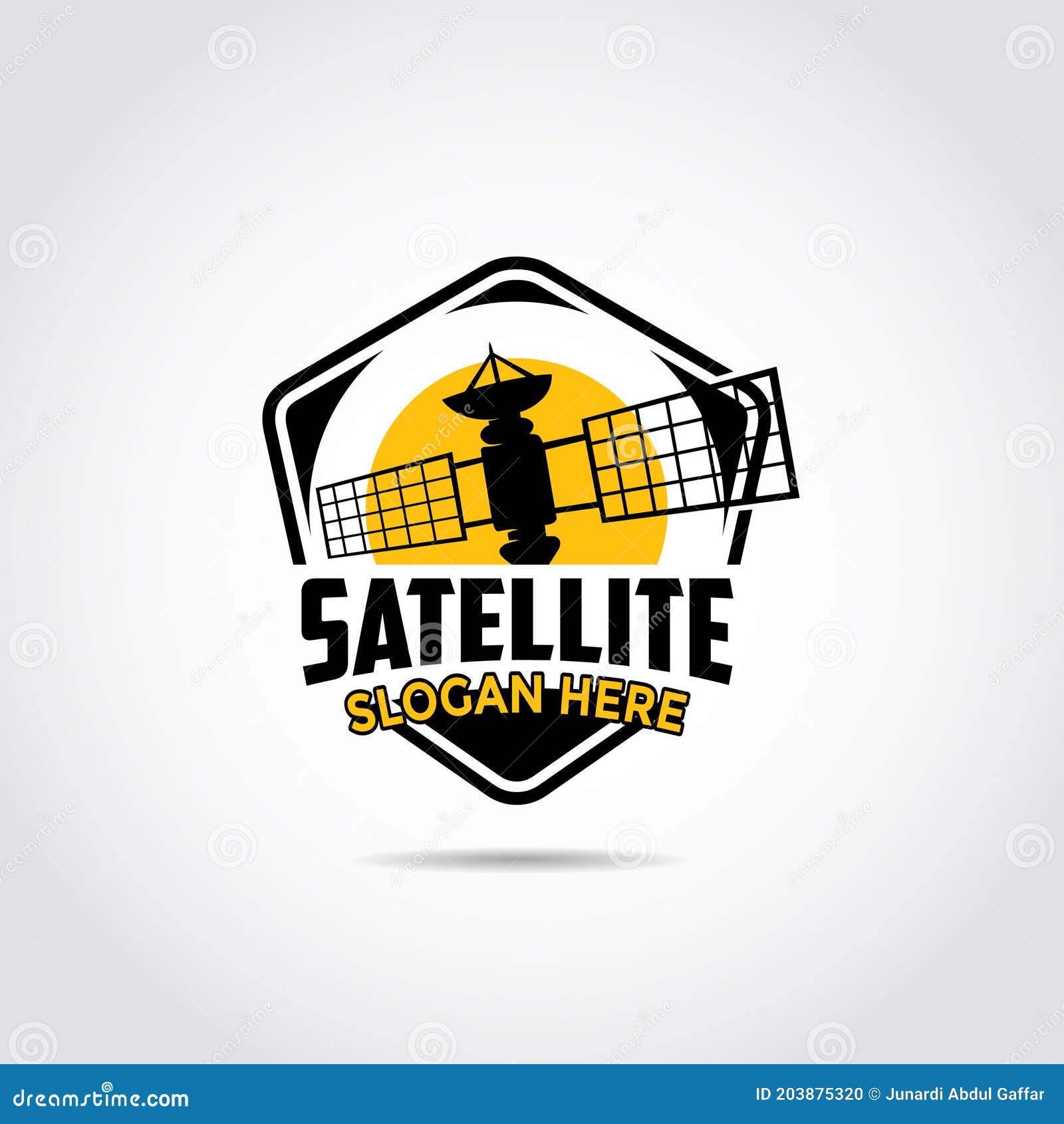 Satellite Logo Template. Complex Logo Style. Vector Illustrator Eps.10 ...
