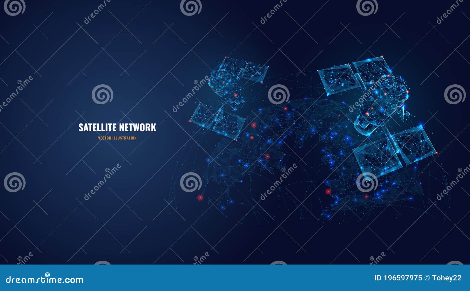 Abstract Satellites and Earth As Network Concept Stock Vector ...