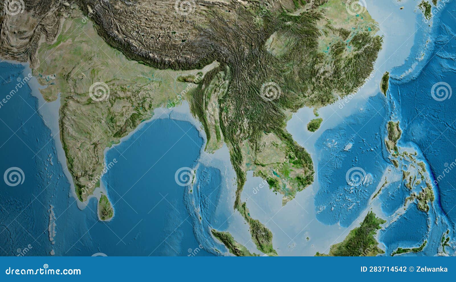 Globe Centered on Myanmar Neighborhood. Satellite Map Stock ...