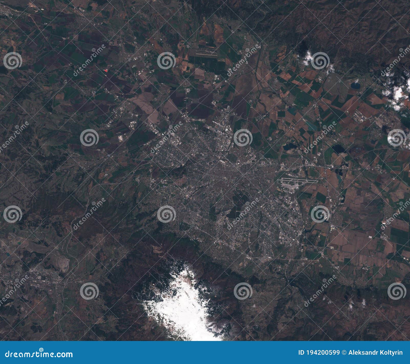 Satellite Map of Sofia Bulgaria, View from Space Stock Image - Image of ...