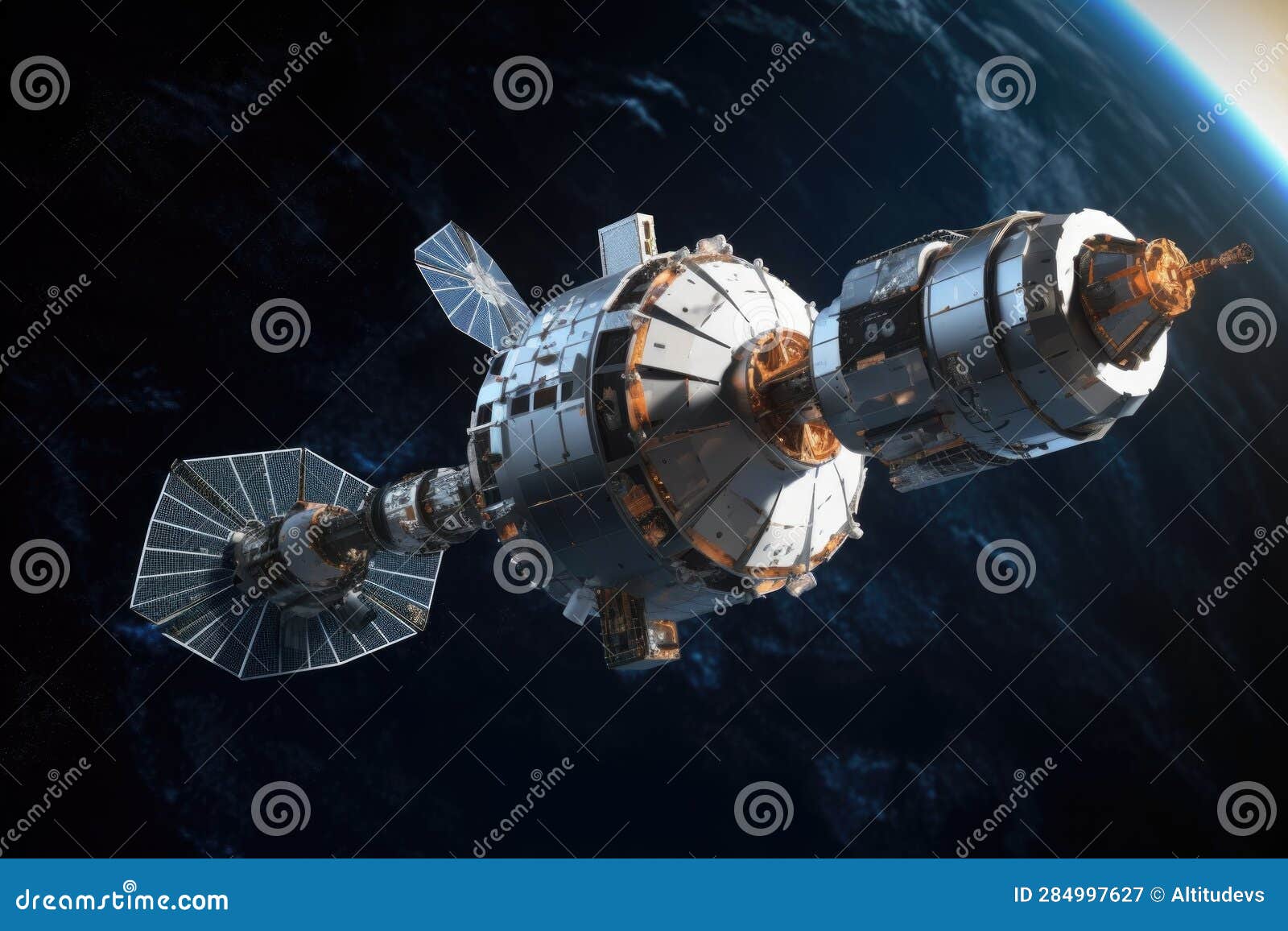 Satellite With Modular Design For Easy Upgrades And Maintenance Royalty ...