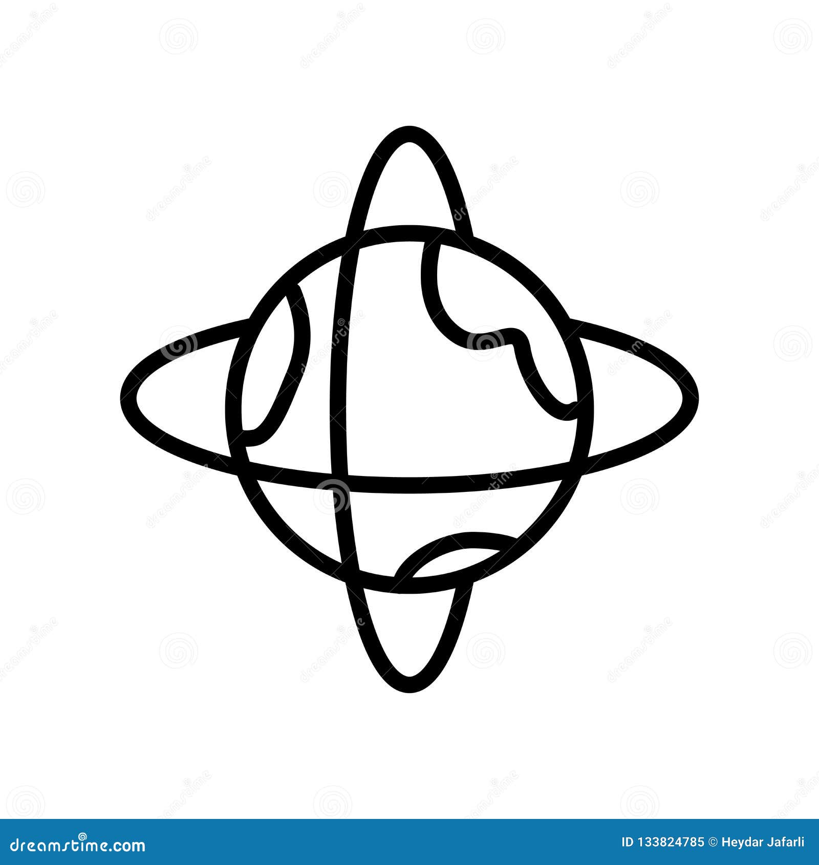 Satellite in Orbit Icon Vector Isolated on White Background, Sat Stock ...