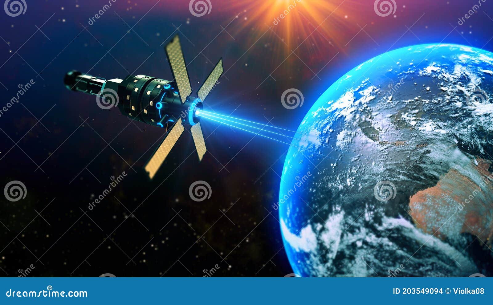 Satellite Sending Signal To Earth Stock Photos - Free & Royalty-Free ...