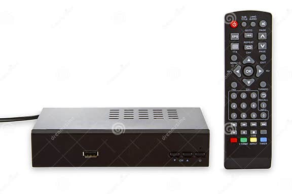 Satellite Receiver with Remote Control Stock Photo - Image of equipment ...
