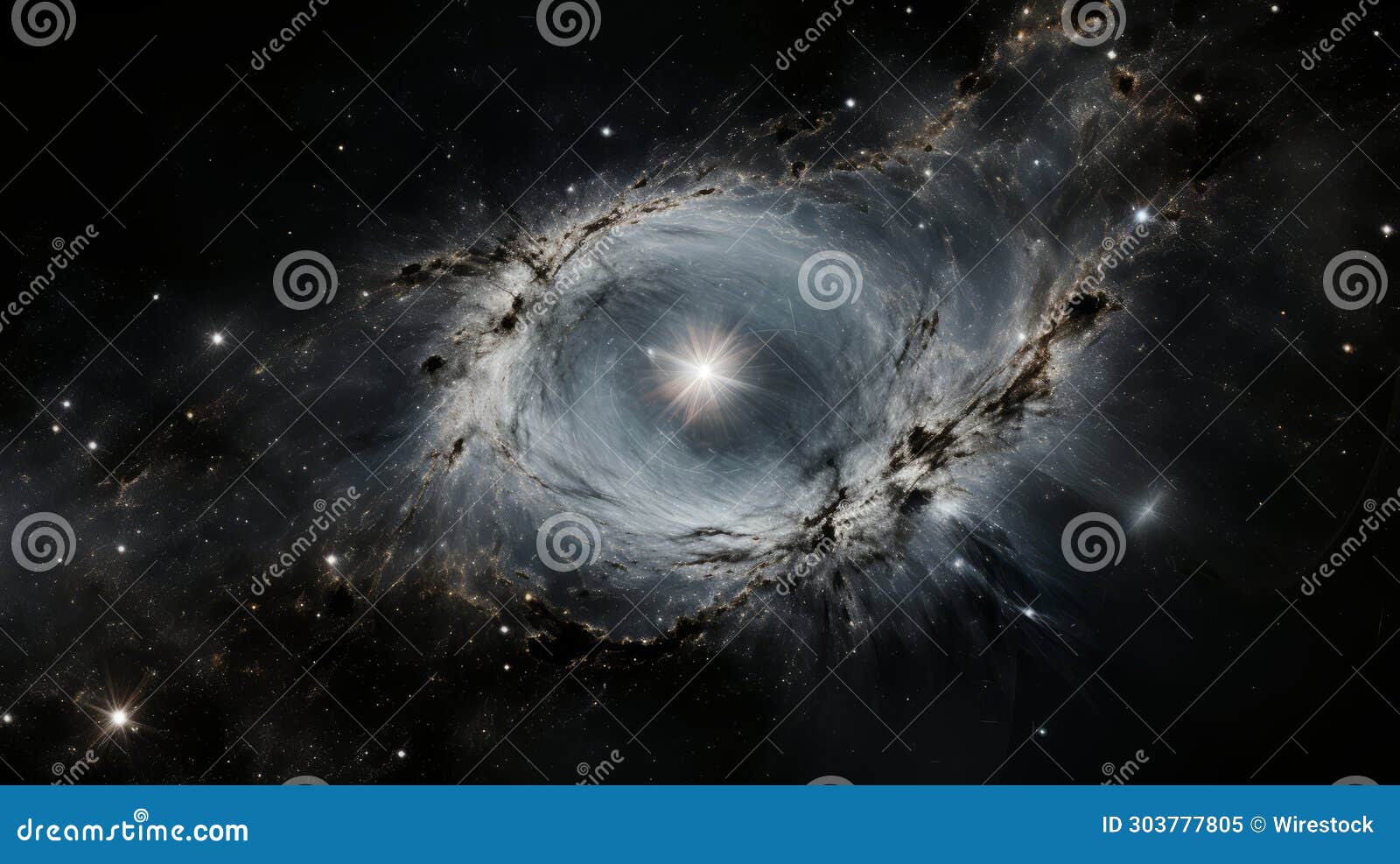 AI Generated Illustration of a Vibrant, Circular Galaxy with a Stunning ...