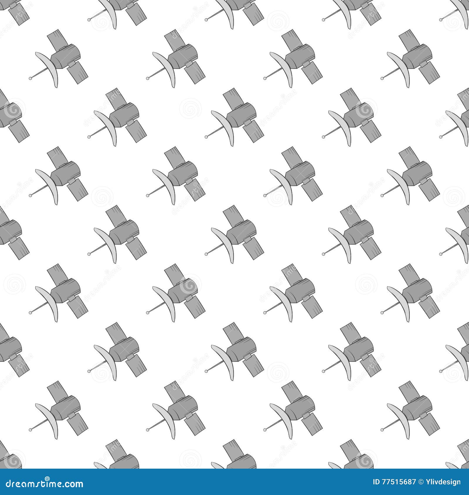 Satellite seamless pattern stock vector. Illustration of paper - 77515687